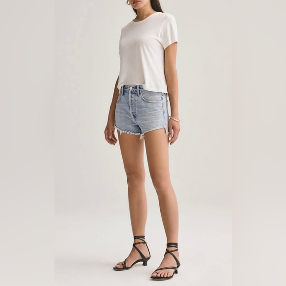 Agolde | Shorts | Agolde Parker Denim Shorts In Riptide Size 24 | Poshmark
